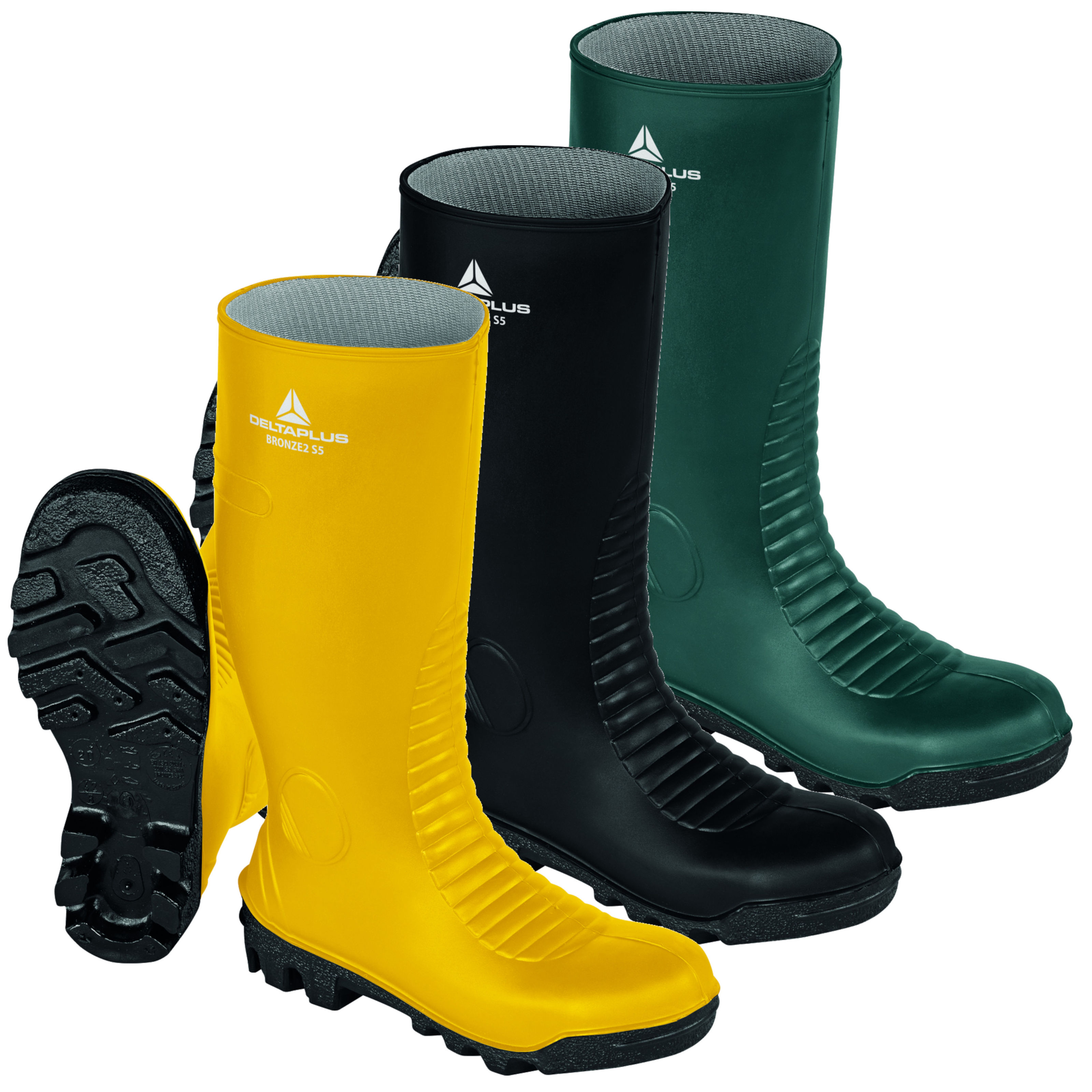 Delta Plus Bronze S5 SRA PVC Waterproof Steel Toe Wellington Boots