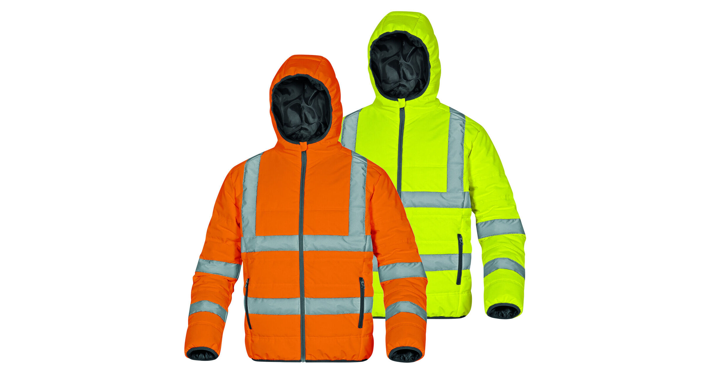 Delta Plus Doon HV High Visibility Winter Puffer Jacket Bubble Coat