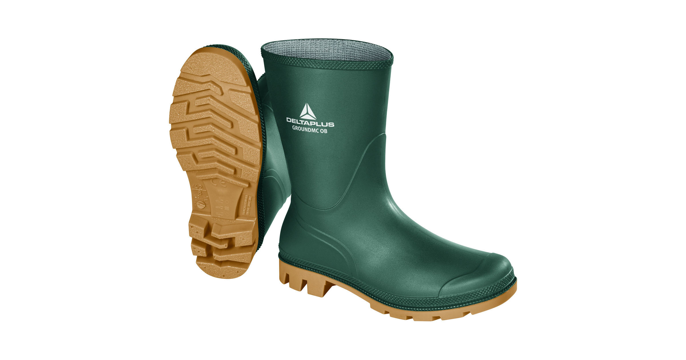 Delta Plus Ground MC Green PVC Half Height Wellington Boots