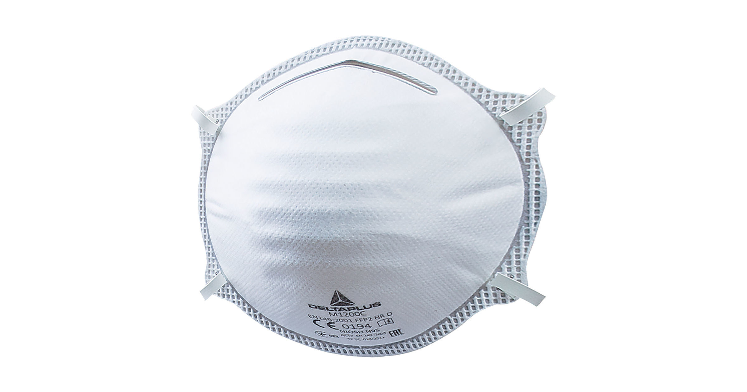 Delta Plus M1200 FFP2 P2 N95 Disposable Face Masks - Case of 20