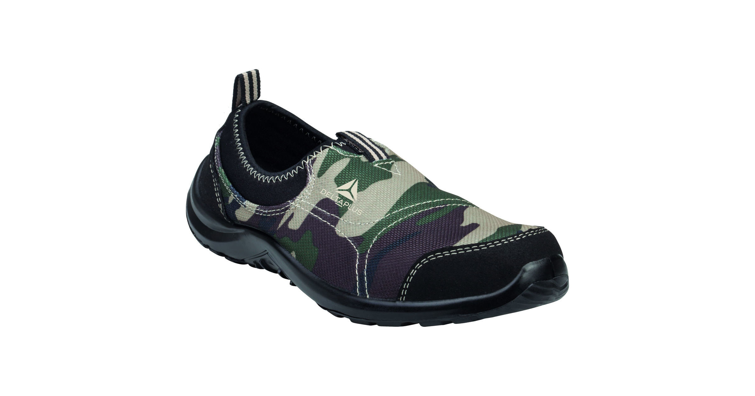 Delta Plus Miami Camo S1P Canvas Slip On Steel Toe Safety Trainers Shoes