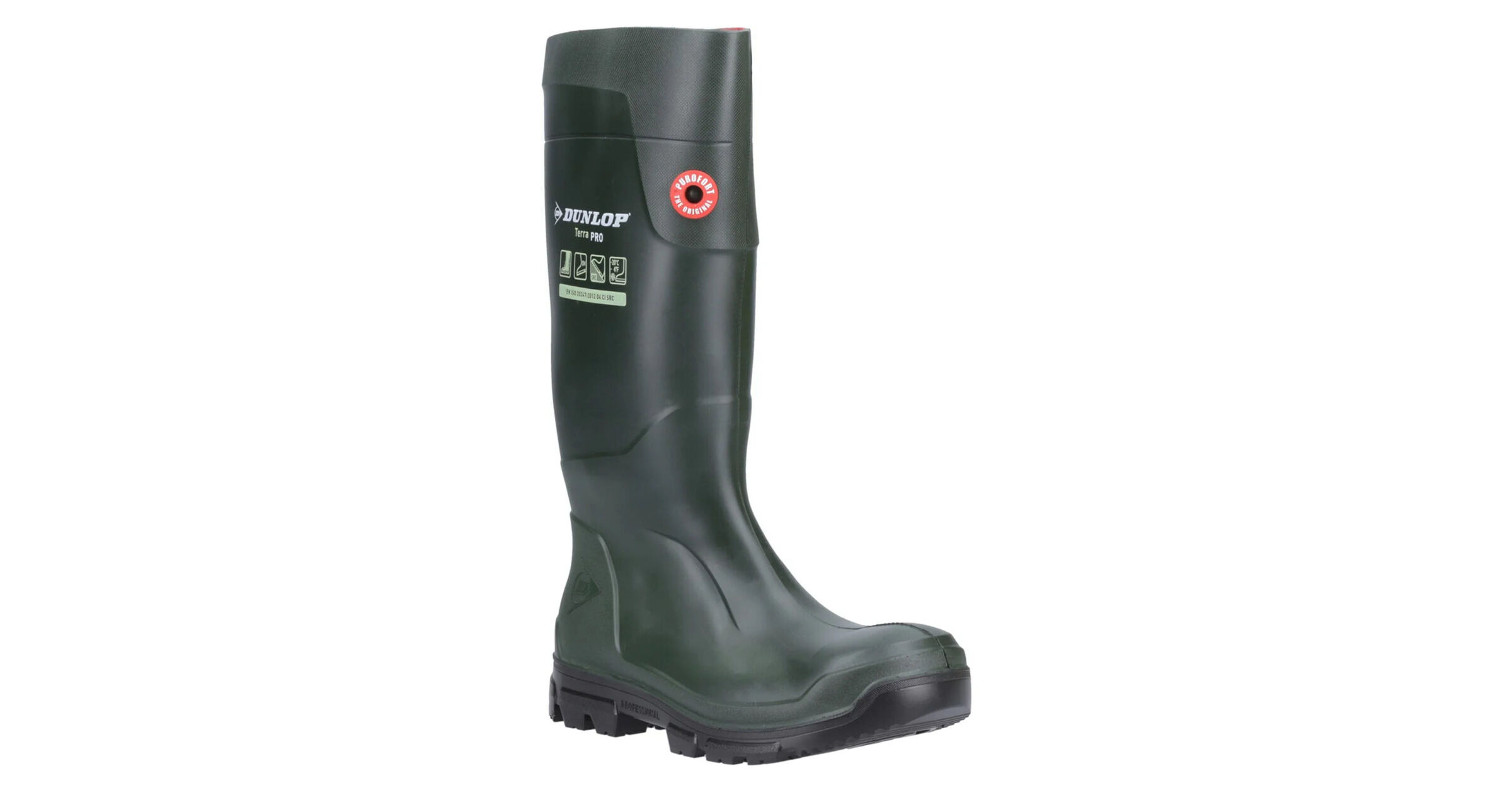 Dunlop Purofort Terrapro Green Foamed PU Lightweight Wellington Boots