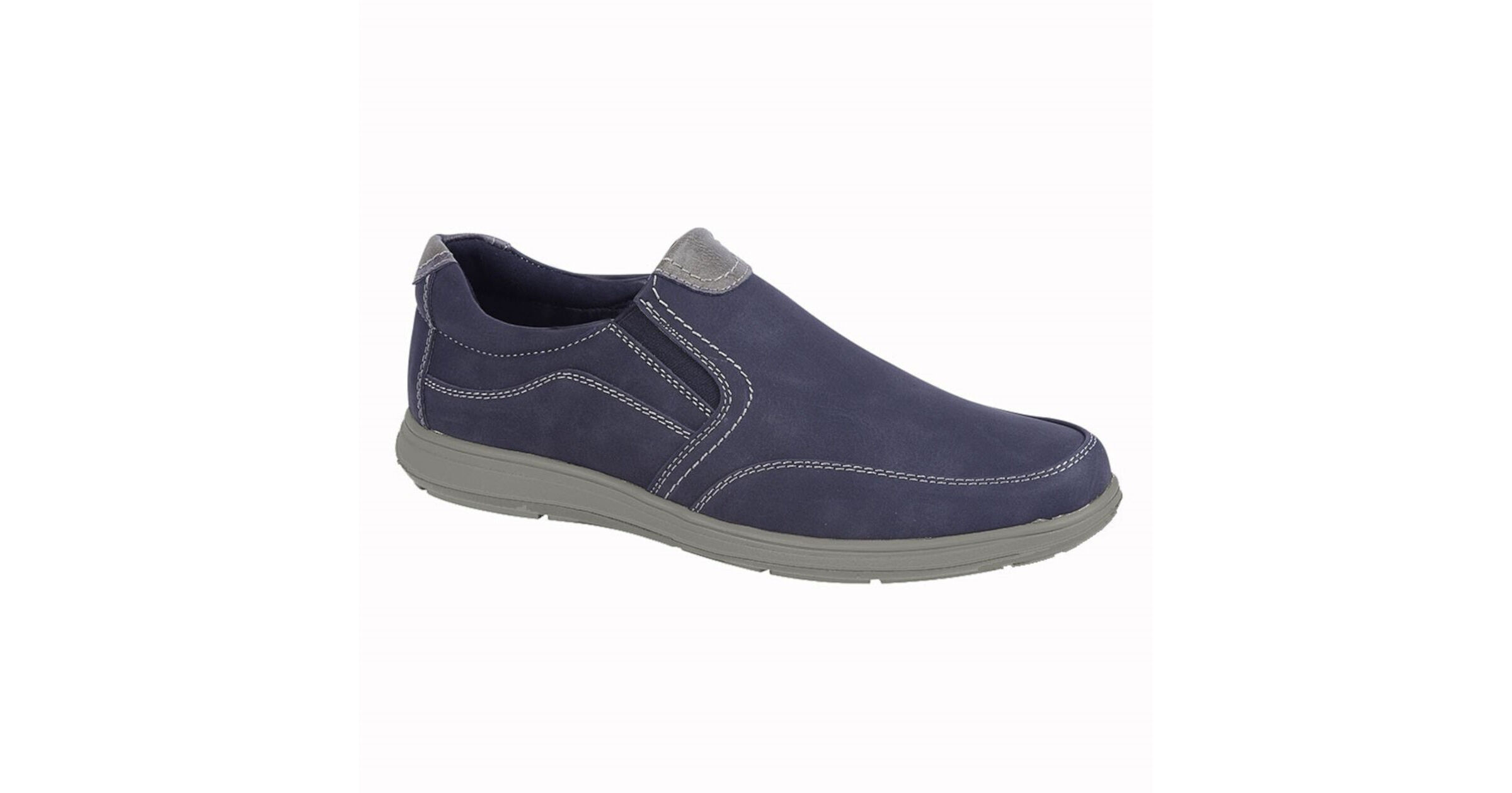 Scimitar M353C Navy Blue Nubuck Slip On Super Lightweight Shoes