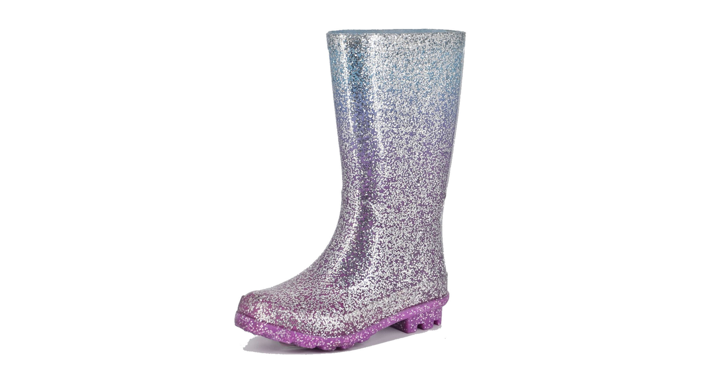 Stormwells Lilac Glitter Girls Wellington Boots Childrens Wellies